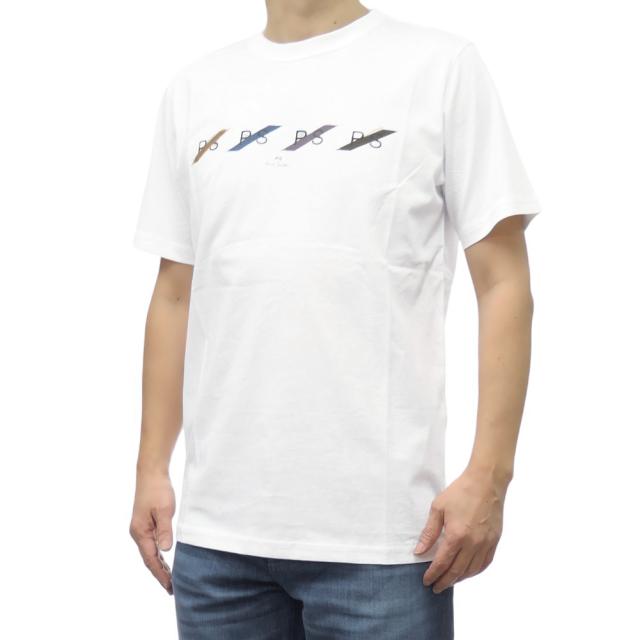 セールSS PS PAUL SMITH ポールスミス Tシャツ メンズ 半袖 クルーネック コットン 綿100％ M2R 011R PP5082 ブランド ロゴ カジュアル きれいめ 大きいサイズ ホワイト