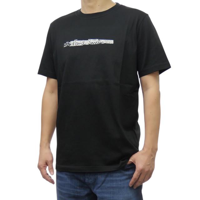 セールSS PS PAUL SMITH ポールスミス Tシャツ メンズ 半袖 クルーネック コットン 綿100％ M2R 011R PP5070 ブランド ロゴ カジュアル きれいめ 大きいサイズ ブラック