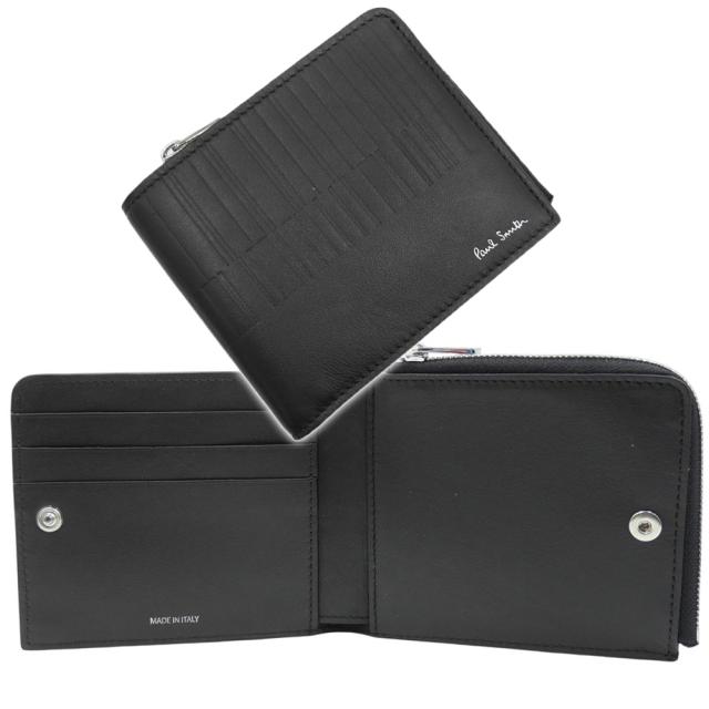 セールSS PAUL SMITH ポールスミス 財布 メンズ 二つ折り財布（小銭入れ付き） M1A 7970 PEMBOS ダークブラウン