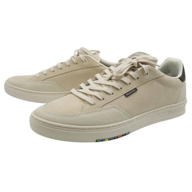 セールSS PS PAUL SMITH ポールスミス メンズ スニーカー ローカット M2S HLS06 PNUB HILLSTAR 本革 レザー シューズ 靴 無地 ワンポイント ブランド ロゴ カジュアル スポーティ ジム ベージュ