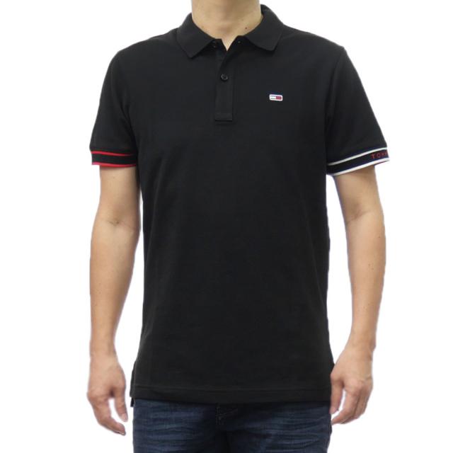 セールSS  JEANS トミージーンズ トミーヒルフィガー ポロシャツ 半袖 メンズ 鹿の子 コットン 綿100％ DM21306 ブラック