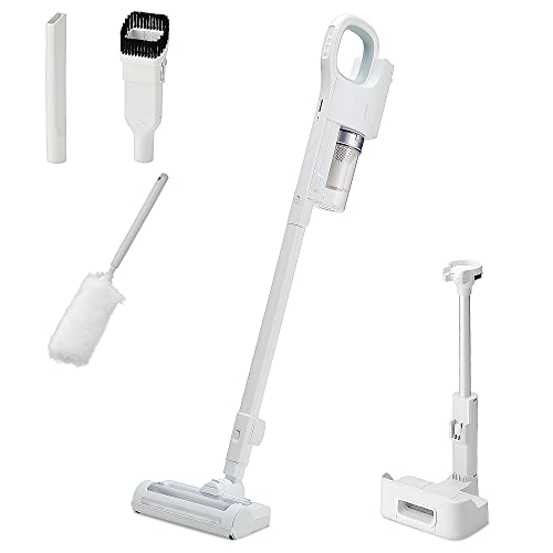 【ハイエンドタイプ】アイリスオーヤマ 掃除機 コードレス スティッククリーナー サイクロン 吸引力 充電式 ハンディ 静電モップ daspo SCD-190P-W ホワイト