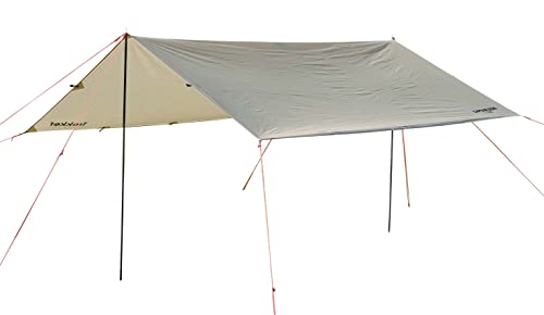 キャプテンスタッグ(CAPTAIN STAG) タープ レクタタープ セット UVカット 2000mm防水 【2~3人用】 バッグ付き カーキ トレッカー UA-1089 320×290×H180cm