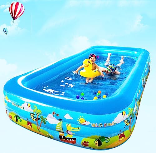 TATAKU 2.6m 大型 プール 子供用 ビニールプール 260*170*60cm 3気室 子供 水遊び プール 家庭用 大きい 長方形 ...
