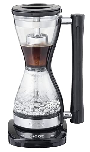 丸隆 ondo サイフォン式 コーヒーメーカー 電気式 240ml 2杯用 保温機能 抽出時間3段階調整 簡単操作 おうちカフェ ON-08 ブラック