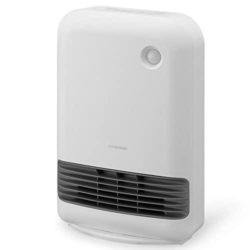 アイリスオーヤマ 大風量 セラミックファンヒーター 暖房器具 電気 足元 小型 温風 省エネ 脱衣所 人感センサー付き ACH-M12A-W ホワイト