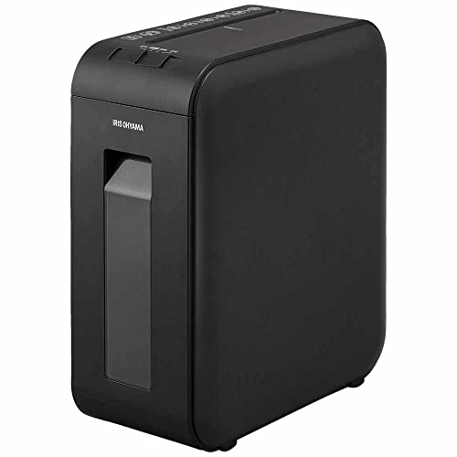 アイリスオーヤマ 静音シュレッダー 家庭用 細断枚数6枚 クロスカット 連続使用10分 ダストボックス12L A4 P6HCSV-B ブラック