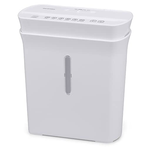 アイリスオーヤマ 家庭用シュレッダー マイクロクロスカット 同時4枚細断 細断サイズ11m×2m 容量A4用紙120枚 家庭用 小型 コンパクト 大容量ダストボックス 簡単操作 デザイン インテリア 在宅 テレワーク オフィス 会社 パー