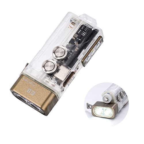 RovyVon E8 Keychain の懐中電燈、700 の内腔超明るい EDC の懐中電燈、二重 6500K は多目的な Sidelights の白い LEDs を、USB-C の充電電池か AAA 電池によって動力を与えました冷却し
