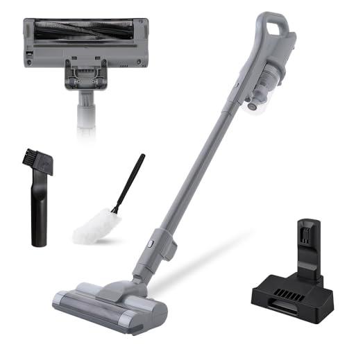 24年モデル・置くだけで充電スタンド付きアイリスオーヤマ 掃除機 コードレス サイクロンスティッククリーナー 人気 充電スタンド付き 静電モップ付き AZSCD-185PM-H ダークグレ