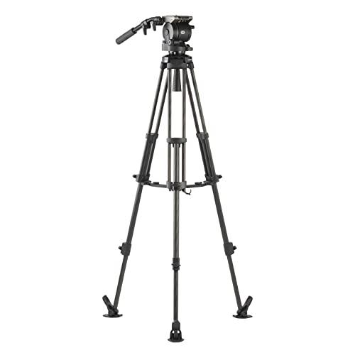 Libec リーベック 三脚 ビデオカメラ 用 一眼・小型ビデオカメラ用高性能三脚システム HS-150MC ミッドスプレッダー  カーボン三脚・無段階式バランス機構  VLI-HS-150MC