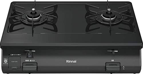 リンナイ ガステーブル グリルなし 約59cm幅 清掃性を追求したトッププレート 左強火力/プロパンガス用 KG64-2HSL/LP