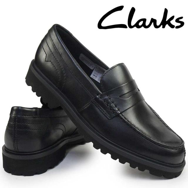 【25秋冬新作】 クラークス ローファー メンズ 靴 バーウィック ロー 通勤 通学 ラグソール 軽量 ペニーローファーClarks Berwick Lo