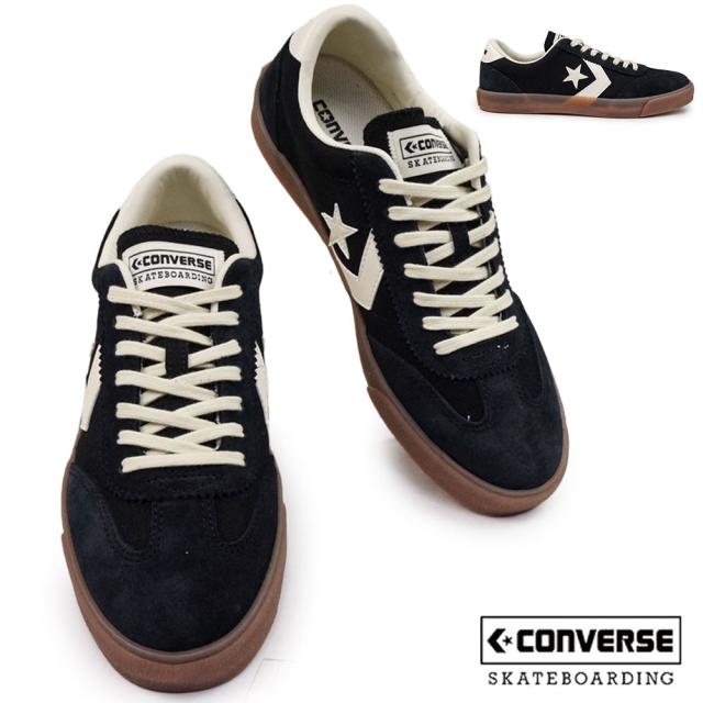 コンバース スニーカー レザー スケートボーディング ロードクラシック SK OX ローカット メンズ レディース 星マーク 黒 白 ガムソール
