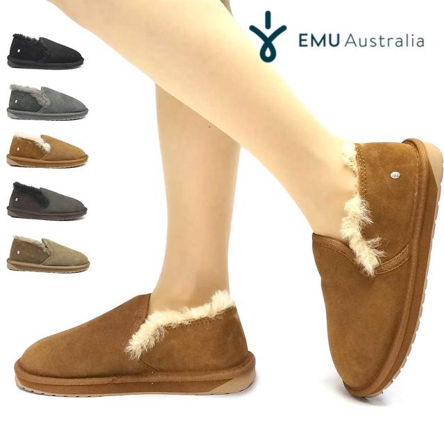 【25秋冬新作】 エミュオーストラリア スリッポン ムートン Stinger Reef W12714 モックシューズ ボア レディースEMU Australia