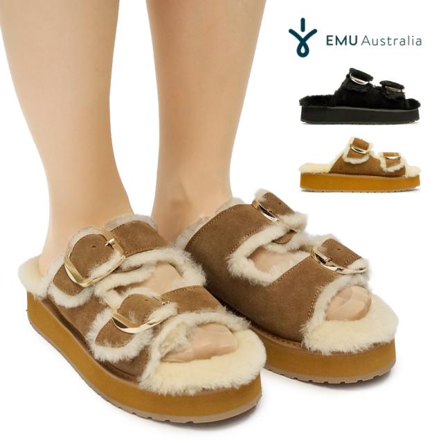 【25秋冬新作】 エミュオーストラリア ムートンサンダル 厚底 Cabello W13264 ボアサンダル レディースEMU Australia