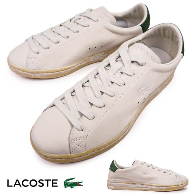 ラコステ メンズ スニーカー カーナビー セット 48SMA0014 レザー ヴィンテージ加工 シンプル スポーティー LACOSTE CARNABY SET 224 4 SMA