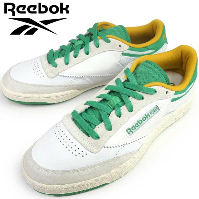 【25秋冬新作】 リーボック スニーカー メンズ レディース シューズ クラブ シー 85 定番 グリーン イエローReebok Club C 85