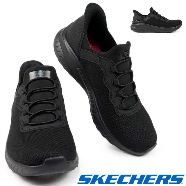 スケッチャーズ レディース スリップインズ ワーク スニーカー 108194 スクワッド カオス SR ジャスル ハンズフリー 手を使わずに履ける