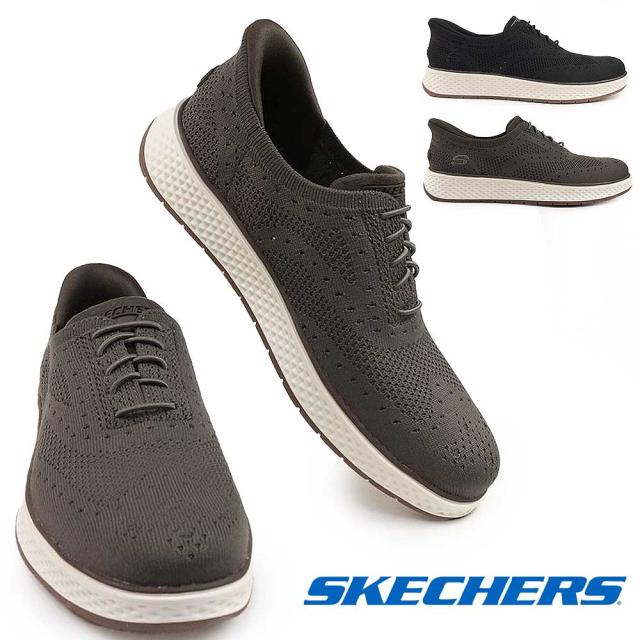 スケッチャーズ メンズ スニーカー ウィングチップ スリップインズ 205364 ハンズフリー スリッポン バーケット - デュランド SKECHERS