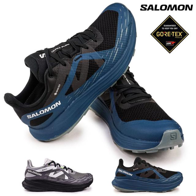 サロモン メンズ 防水 軽量 スニーカー ウルトラ フロー GTX トレイル ロードランニング ゴアテックス ローカット SALOMON