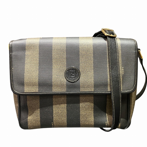 フェンディ FENDI ペカン ブラック×ブラウン バッグ ショルダーバッグ レディース【中古】