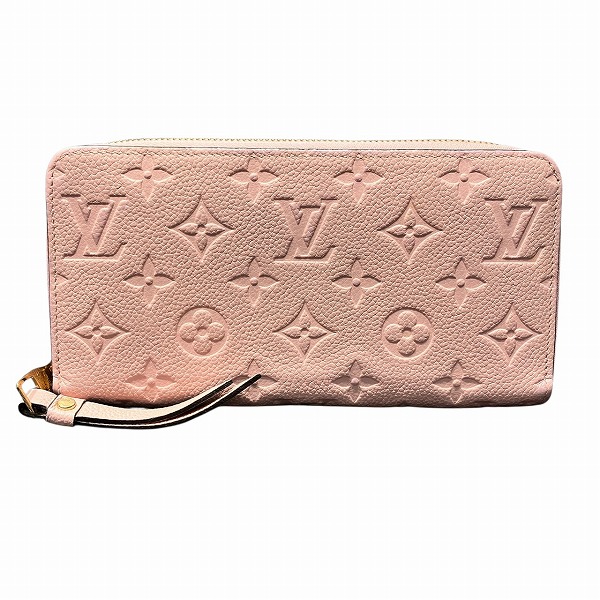 ルイヴィトン Louis Vuitton モノグラム・アンプラント M64090 ローズプードル ジッピーウォレット 長財布 レディース【中古】