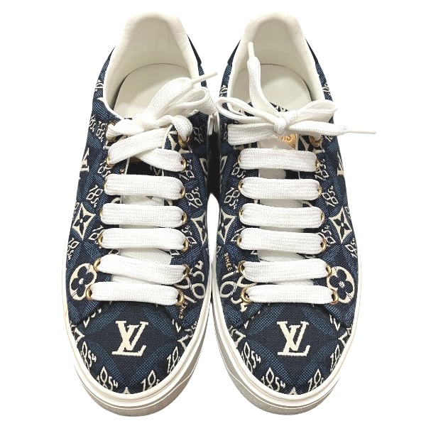 ルイヴィトン Louis Vuitton タイムアウトライン 1A7RB3 36 デニム スニーカー ブランド小物 靴 レディース【中古】