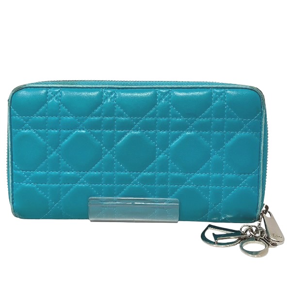 ディオール カナージュ ラウンドファスナー 長財布 レディース【中古】