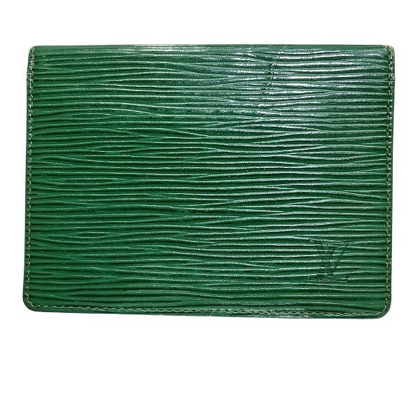 ルイヴィトン Louis Vuitton エピ ポルト2カルトヴェルティカル M63204 グリーン ブランド小物 パスケース ユニセックス【中古】