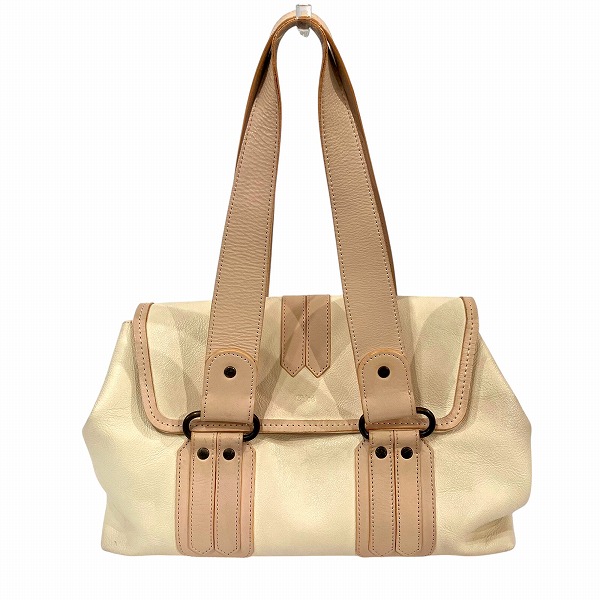 クロエ Chloe レザー ベージュ バッグ ハンドバッグ レディース【中古】
