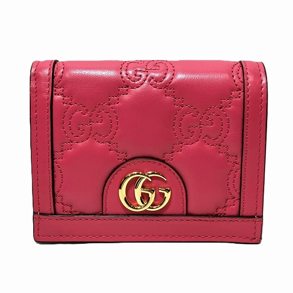 グッチ GUCCI GGマトラッセ 723786 2つ折り財布 レディース【中古】