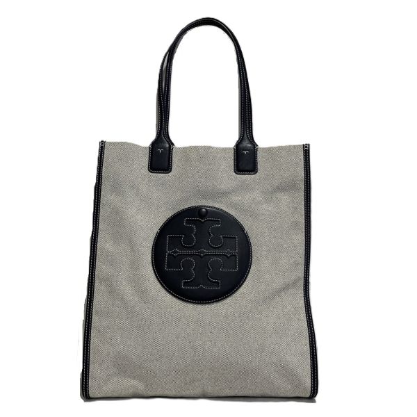 トリーバーチ ELLA CANVAS NS TOTE 80369 キャンバス×レザー バッグ トートバッグ レディース【中古】