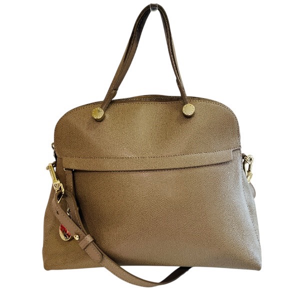 フルラ FURLA ベージュ レザー バッグ ハンドバッグ ショルダーバッグ レディース【中古】