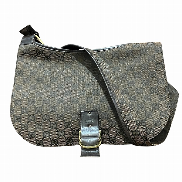 グッチ GUCCI GGキャンバス レザー 90665 バッグ ショルダーバッグ ユニセックス【中古】