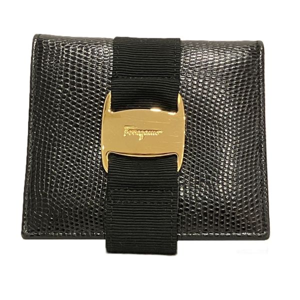 フェラガモ ヴァラリボン 223053 財布 二つ折り財布 レディース【中古】