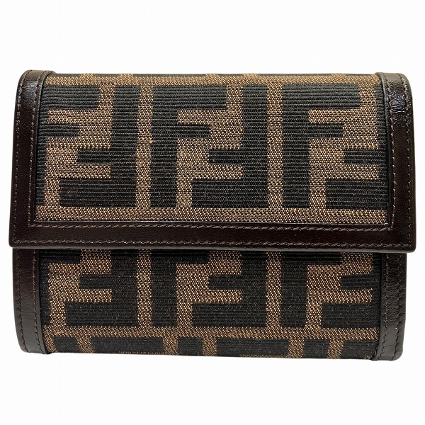 フェンディ FENDI ズッカ柄 30729 3つ折り財布 レディース【中古】
