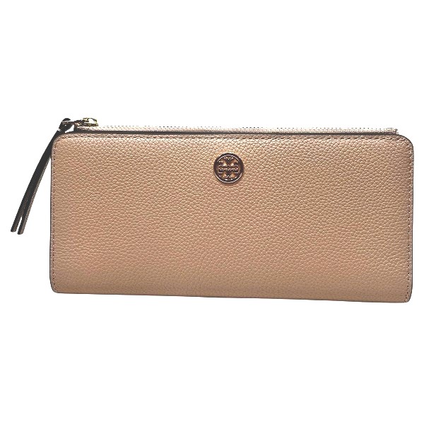 トリーバーチ ロビンソン ペブルド ジップ スリム ウォレット 87161 長財布 レディース【中古】