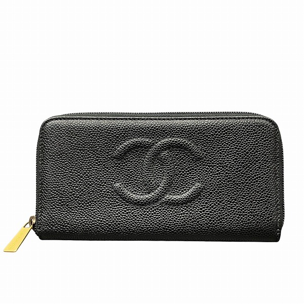 シャネル CHANEL ココマーク 財布 長財布 キャビアスキン レディース【中古】