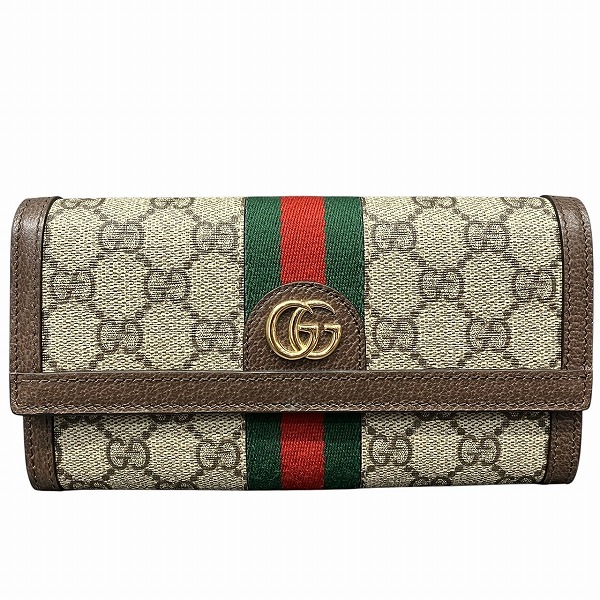 グッチ GUCCI シェリーライン オフィディア GGコンチネンタル 523153 長財布 2つ折り財布 レディース【中古】