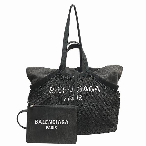バレンシアガ 24 7 791809 ミディアム メッシュ バッグ トートバッグ ユニセックス【中古】