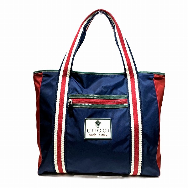 グッチ GUCCI シェリーライン ナイロントート 189665 バッグ トートバッグ ユニセックス【中古】