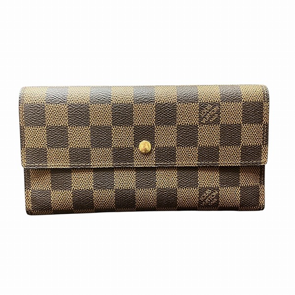 ルイヴィトン Louis Vuitton ダミエ ポルトフォイユ インターナショナル N61217 3つ折り財布 ユニセックス【中古】