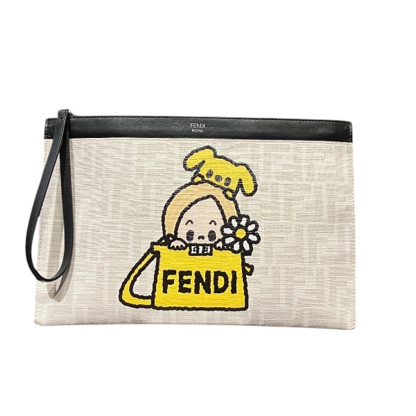 フェンディ FENDI ズッカ 7N0134A バッグ クラッチバッグ セカンドバッグ ユニセックス【中古】