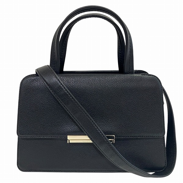 ケイト・スペード ブラック レザー バッグ ハンドバッグ ショルダーバッグ レディース【中古】