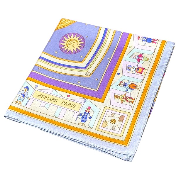 エルメス Hermes カレ90 手をさしのべる人形 ブランド小物 スカーフ レディース【中古】