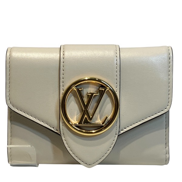 ルイヴィトン Louis Vuitton ポルトフォイユ・LV ポンヌフ M69176 3つ折り財布 レディース【中古】