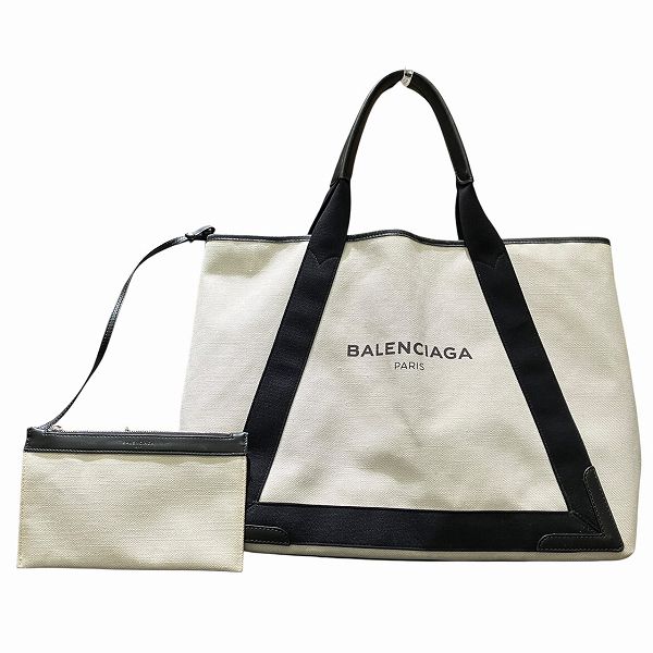 バレンシアガ ネイビーカバスM 339936 バッグ トートバッグ ユニセックス【中古】