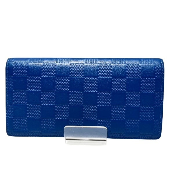 ルイヴィトン Louis Vuitton ダミエ アンフィニ ポルトフォイユブラザ N60081 2つ折り財布 長財布 メンズ【中古】