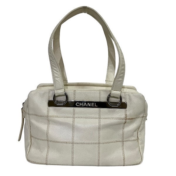 シャネル CHANEL ホワイト ミニボストン バッグ ハンドバッグ レディース【中古】